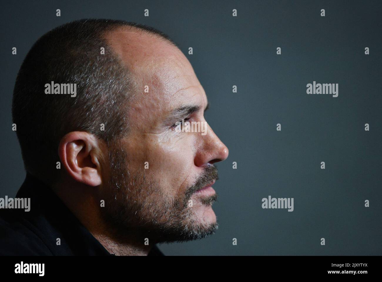 Port Adelaide Assistant Coach Brett Montgomery speaks to the media ...