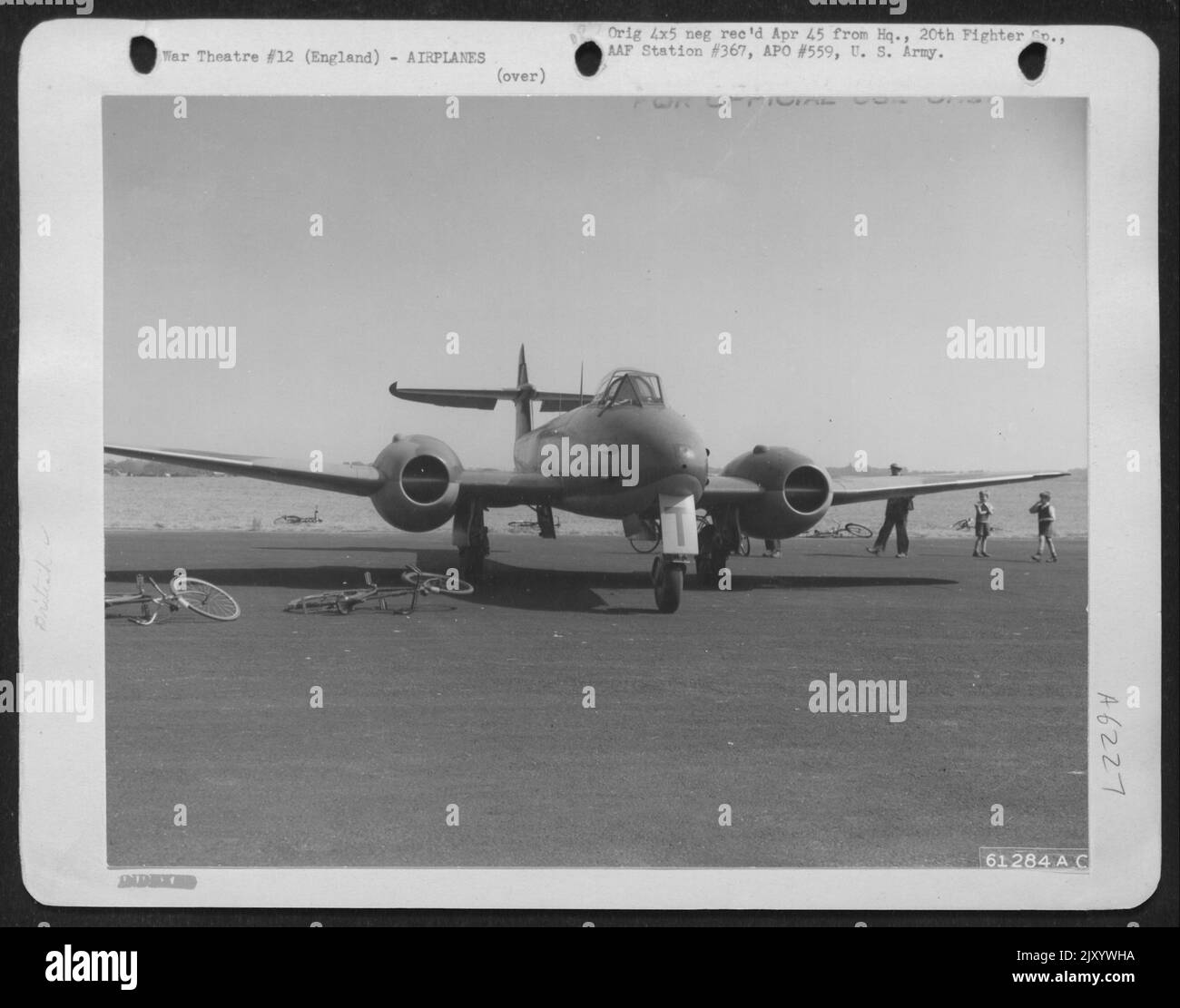 Visiting Meteor Mk Iii, British Jet Plane, At An Airfield In England. 4 ...