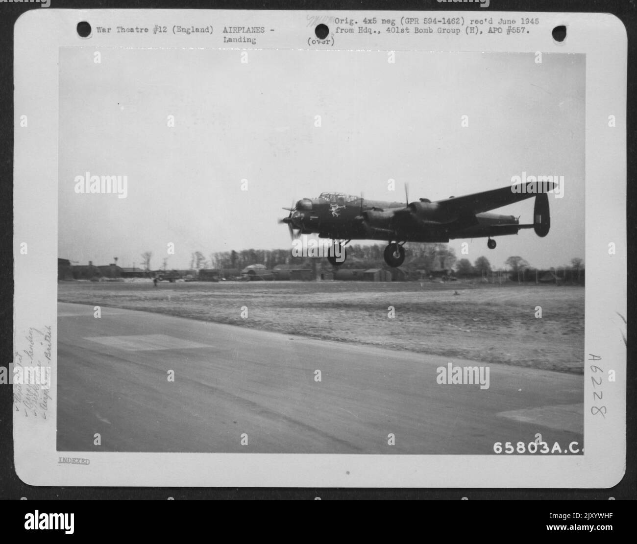 The British Lancaster 'Fanny Ferkin Ii' Lands On The Runway At An 8Th ...