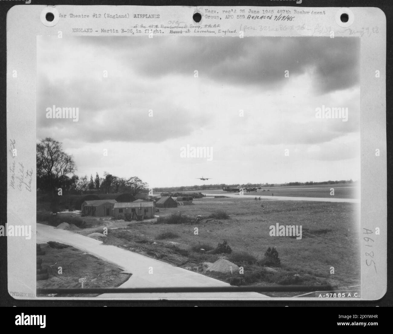 England - Martin B-26 In Flight. [487Th Bg] Stock Photo - Alamy