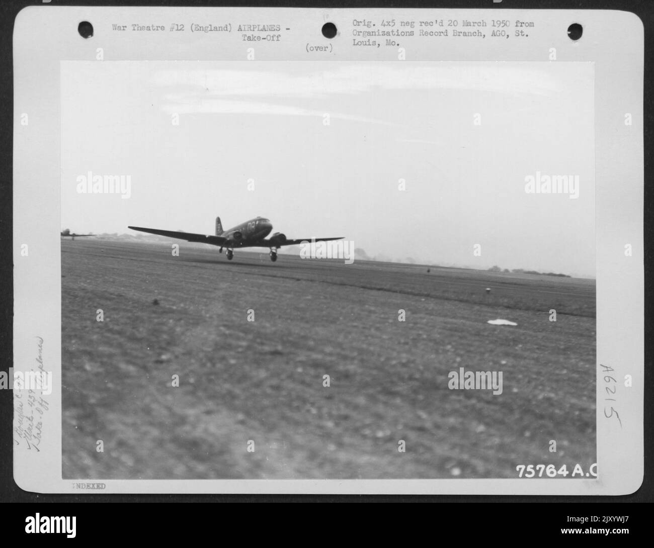 A Douglas C-47 Of The 439Th Troop Carrier Group Taking Off On A Mission ...