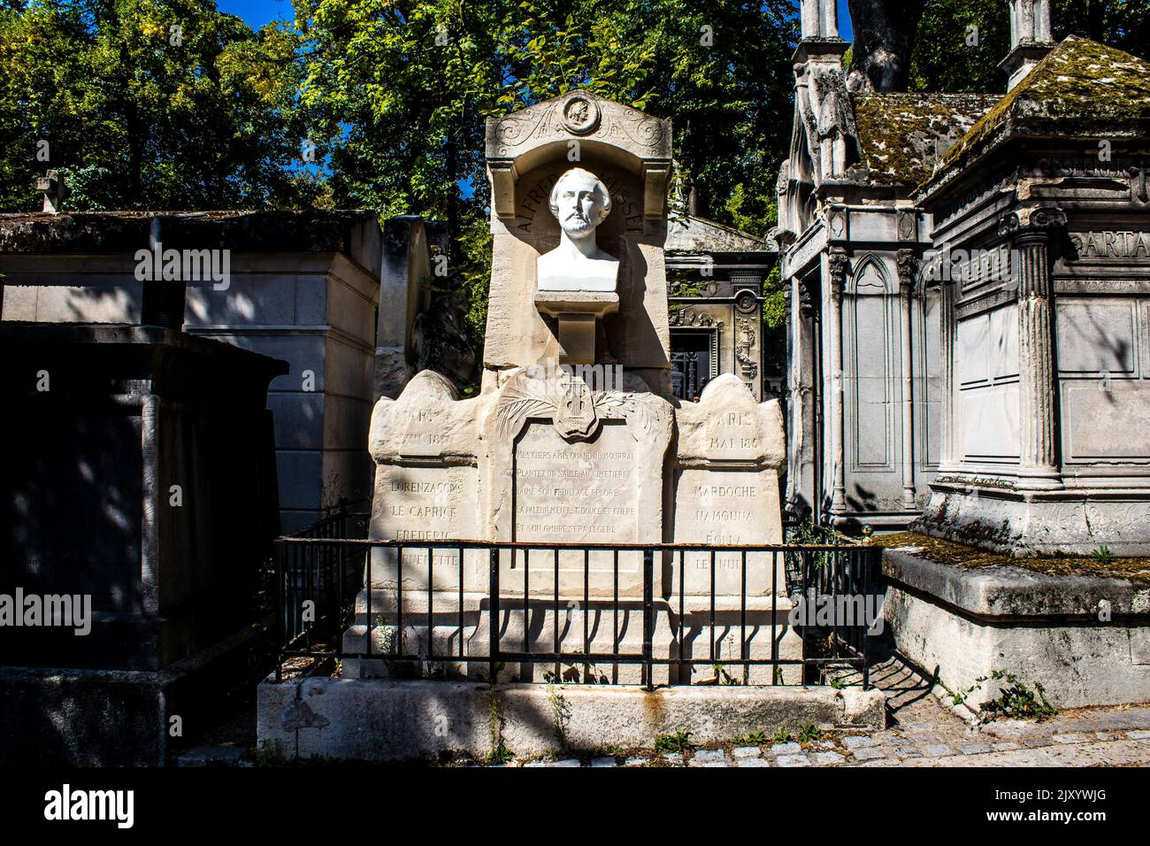 Paris, France - September 05, 2022 The Pere Lachaise cemetery is the ...
