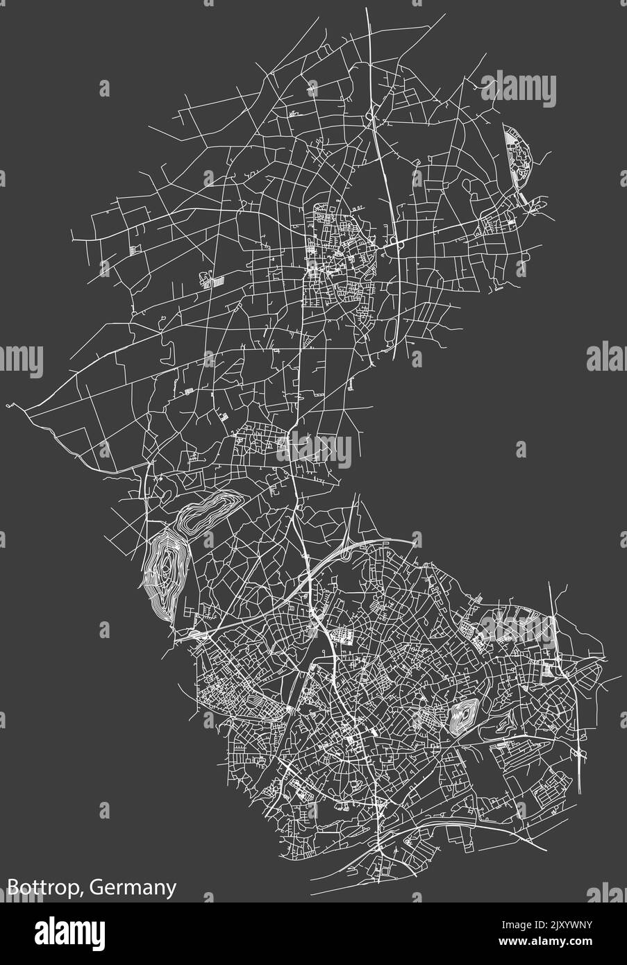 Bottrop map hi-res stock photography and images - Alamy