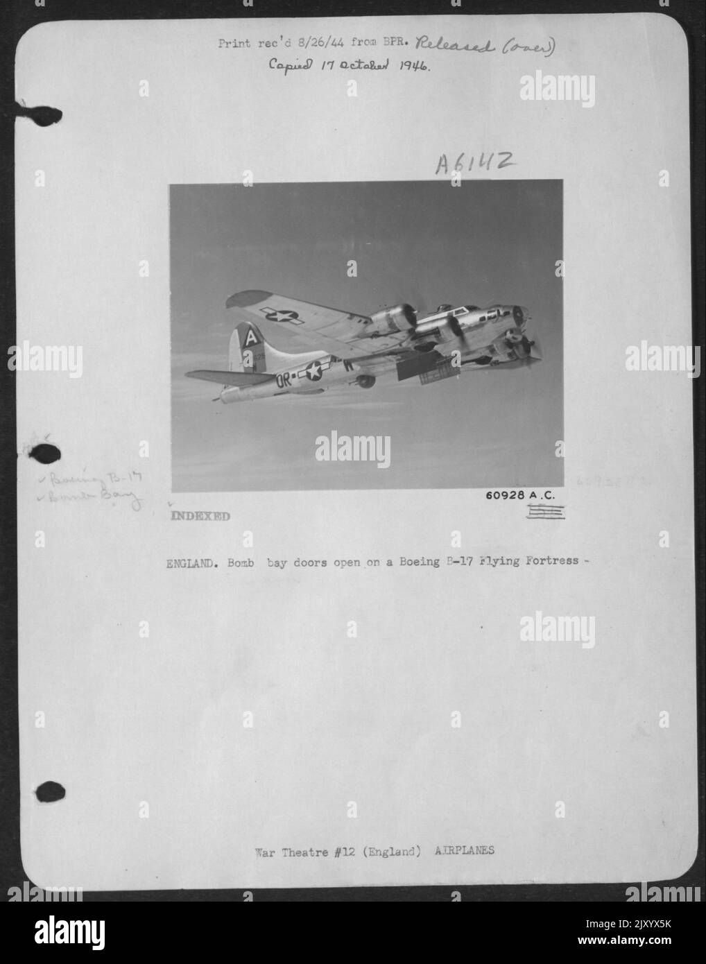 England Bomb Bay Doors Open On A Boeing B-17 Flying Fortress Stock ...