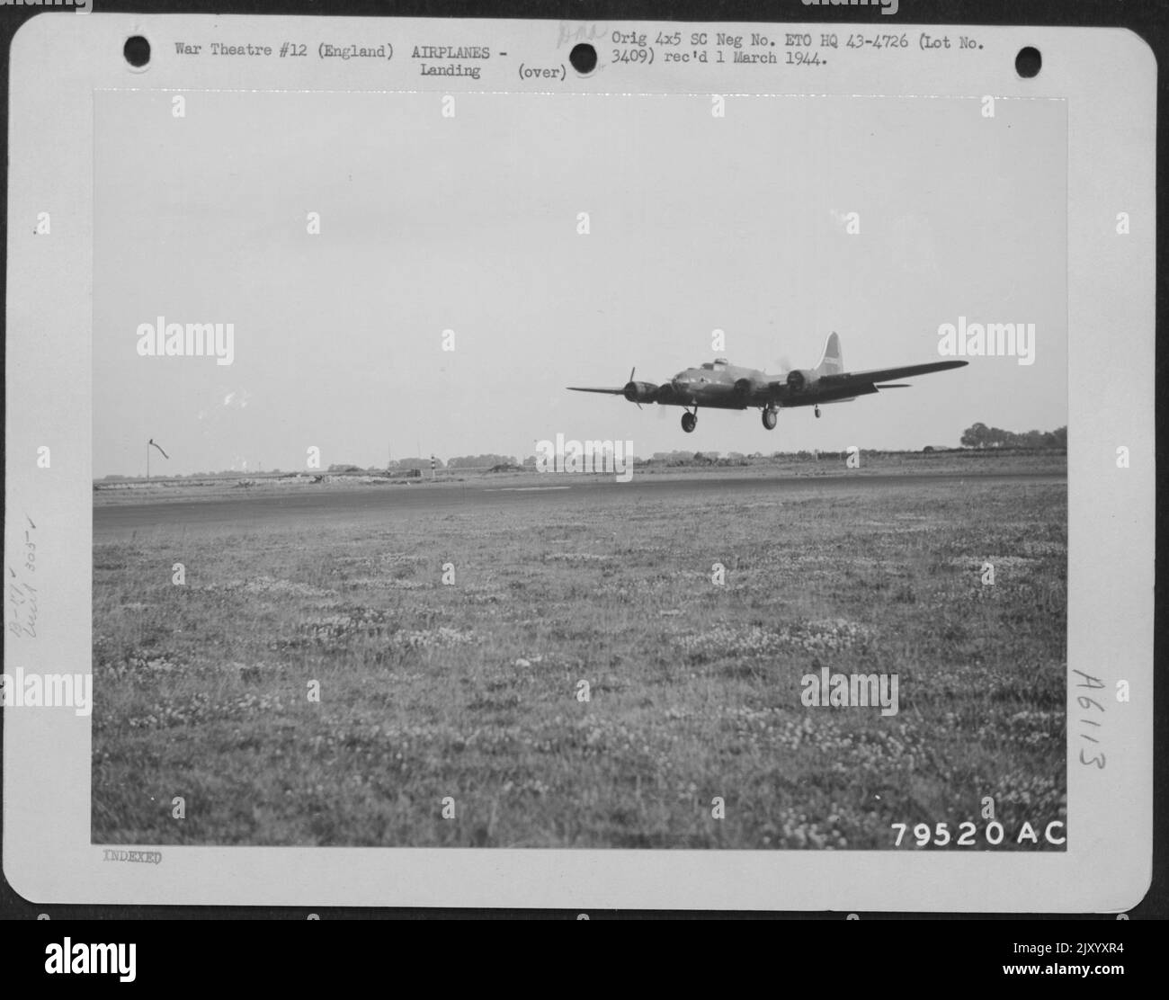 A Boeing B-17 Of The 305Th Bomb Group Returns To Its Base At Chelveston ...