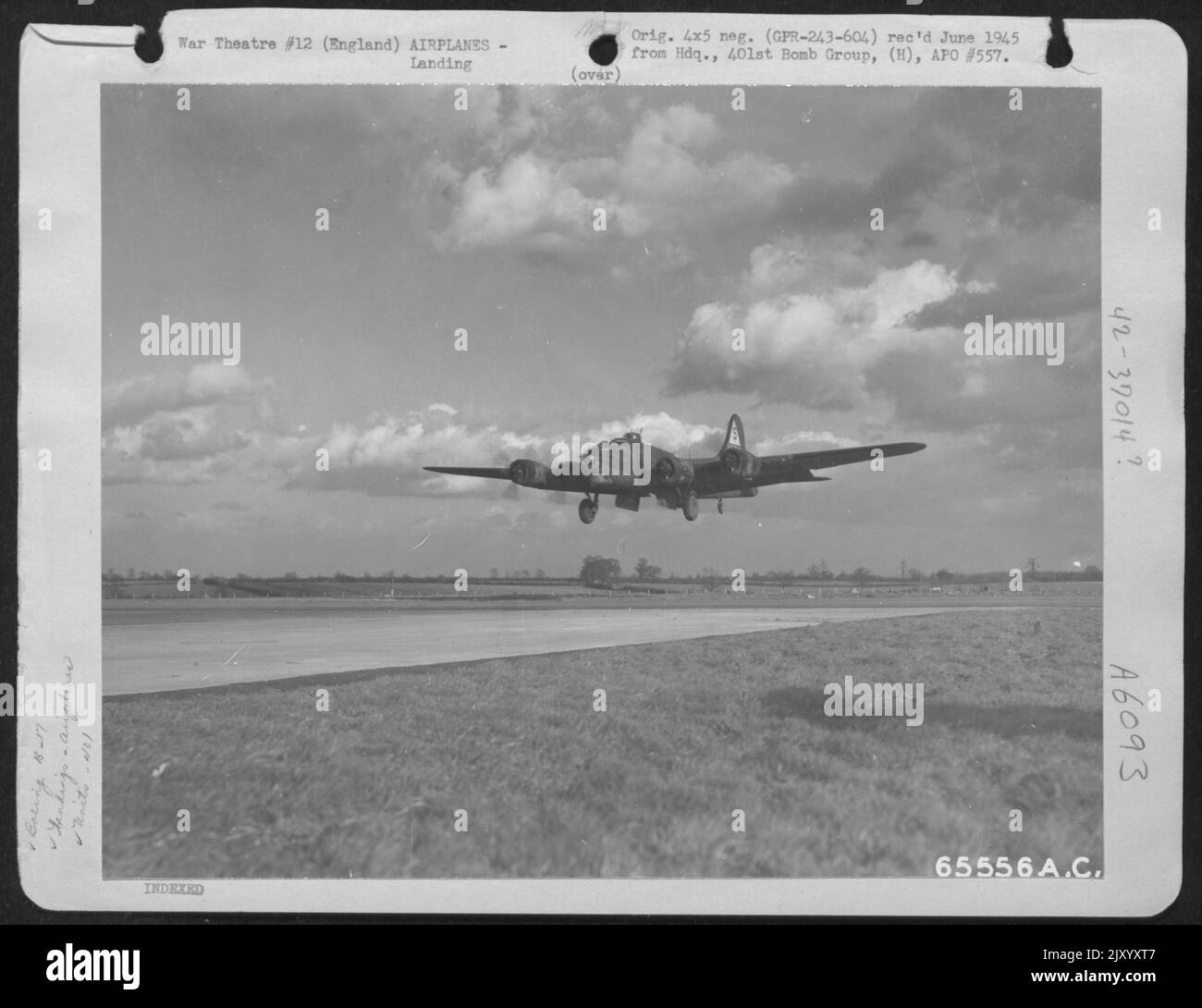 A Boeing B-17 "Flying Fortress" Of The 401St Bomb Group Makes A Smooth ...