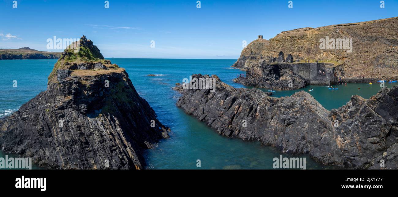 Editorial Abereiddi, UK - September 03, 2022: The Blue Lagoon in ...