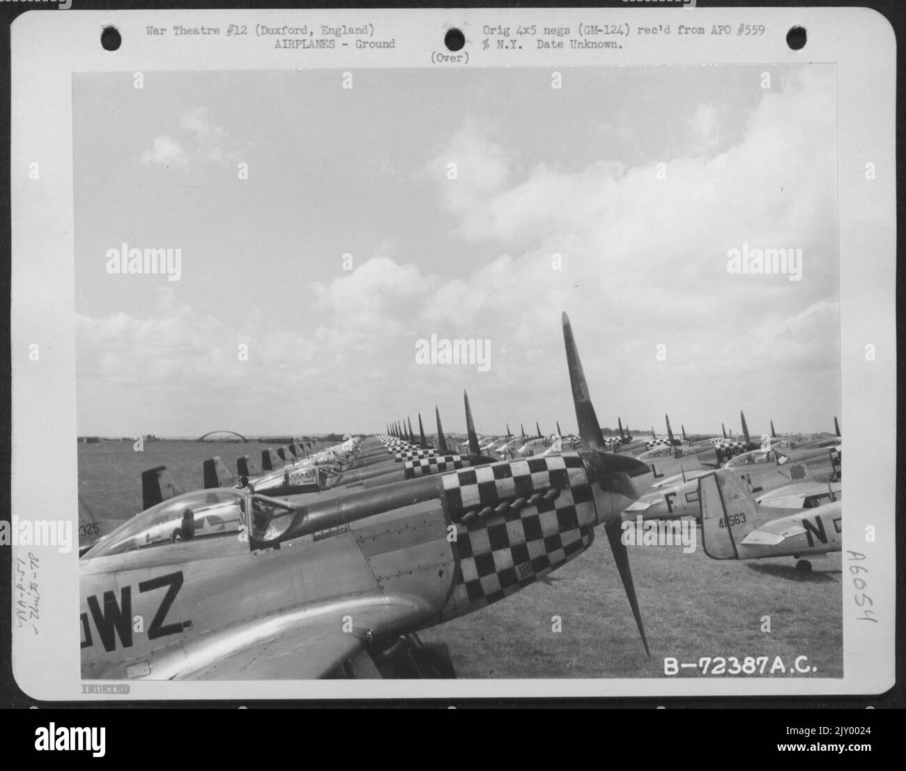 Aerial View Of North American P-51 "Mustangs" Of The 78Th Fighter Group ...