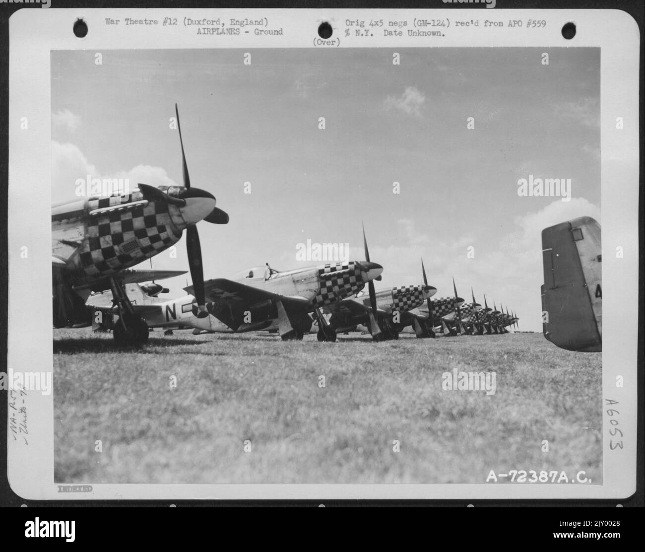 Aerial View Of North American P-51 "Mustangs" Of The 78Th Fighter Group ...