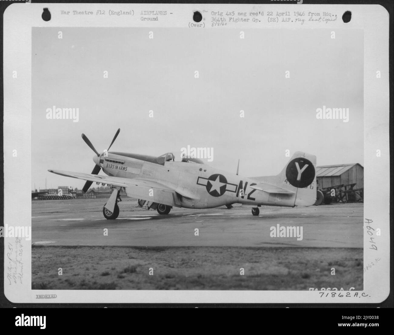 North American P-51 'Babs In Arms' Of The 364Th Fighter Group, 67Th ...