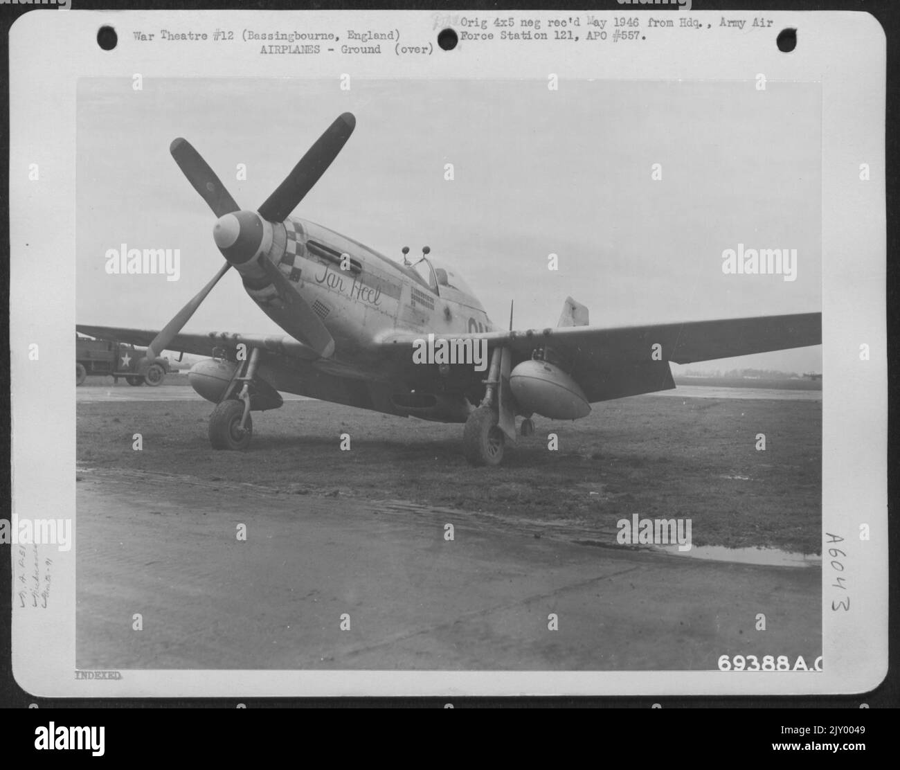 The North American P-51 "Tar Heel" Parked Beside The Taxi Strip At The ...