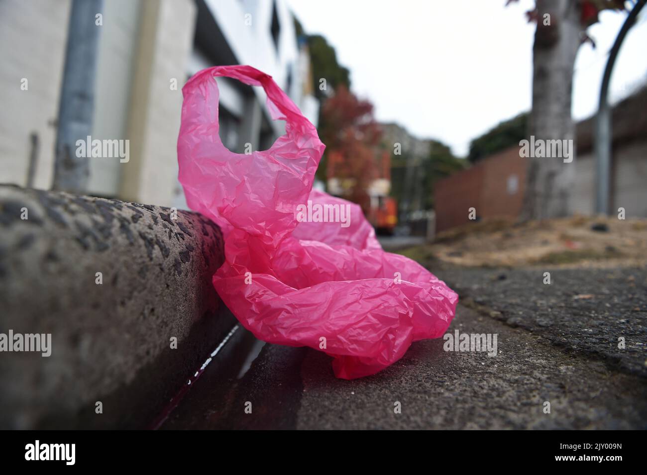Stock image of a single use plastic bag seen in Melbourne, Sunday ...