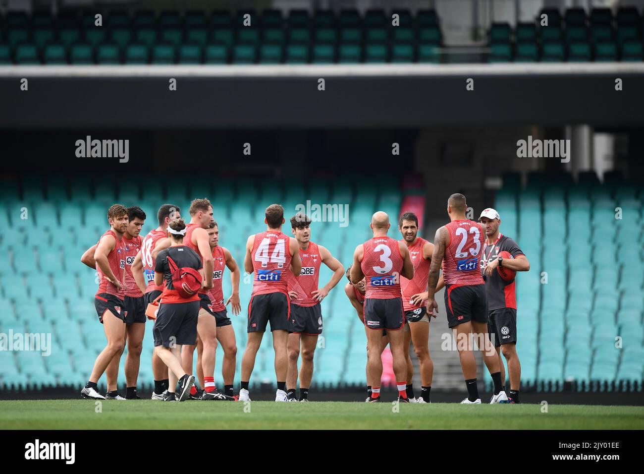 Sydney Swans players during a training session at the SCG in Sydney ...