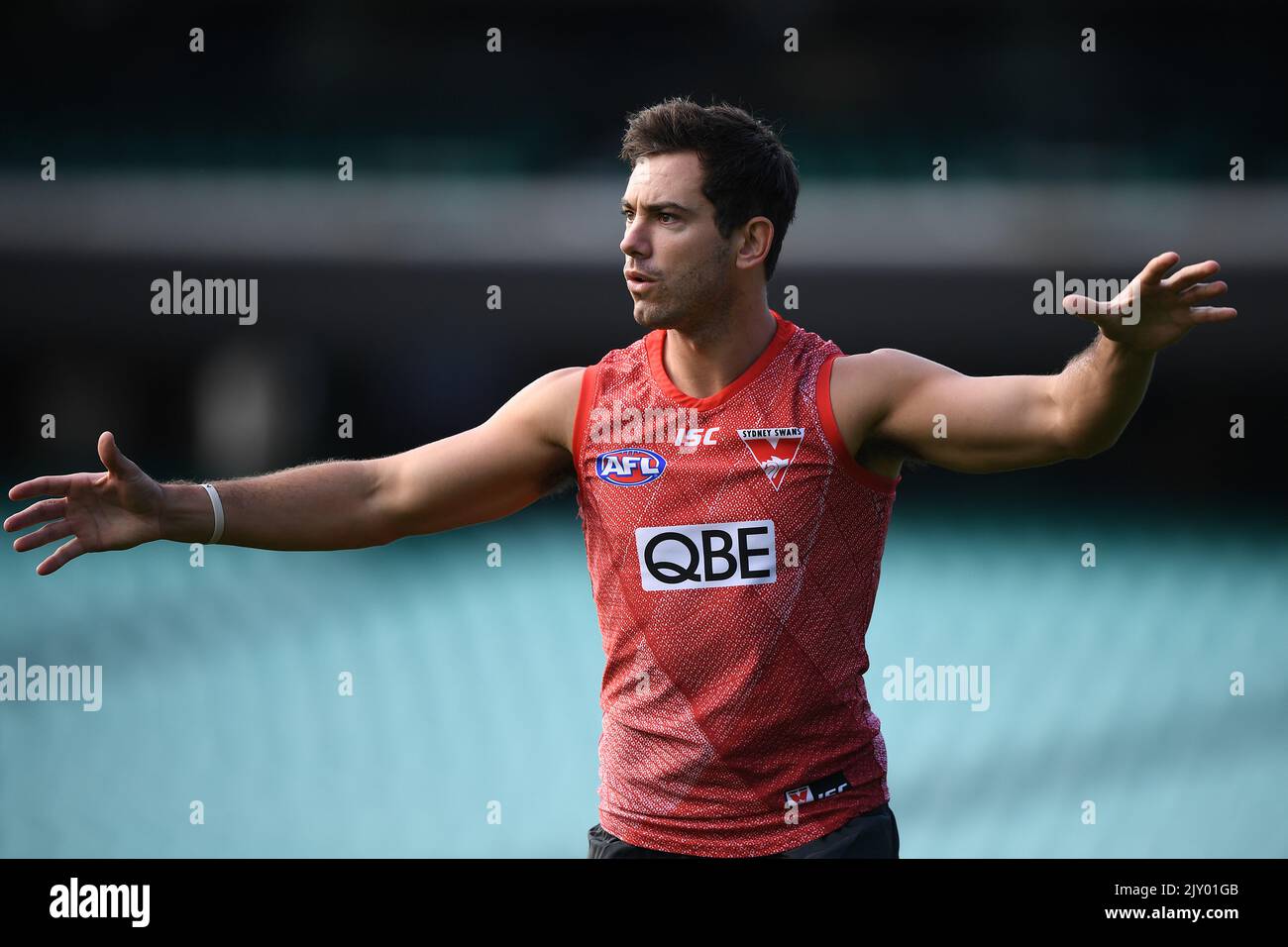 Daniel Menzel of the Sydney Swans during a training session at the SCG ...