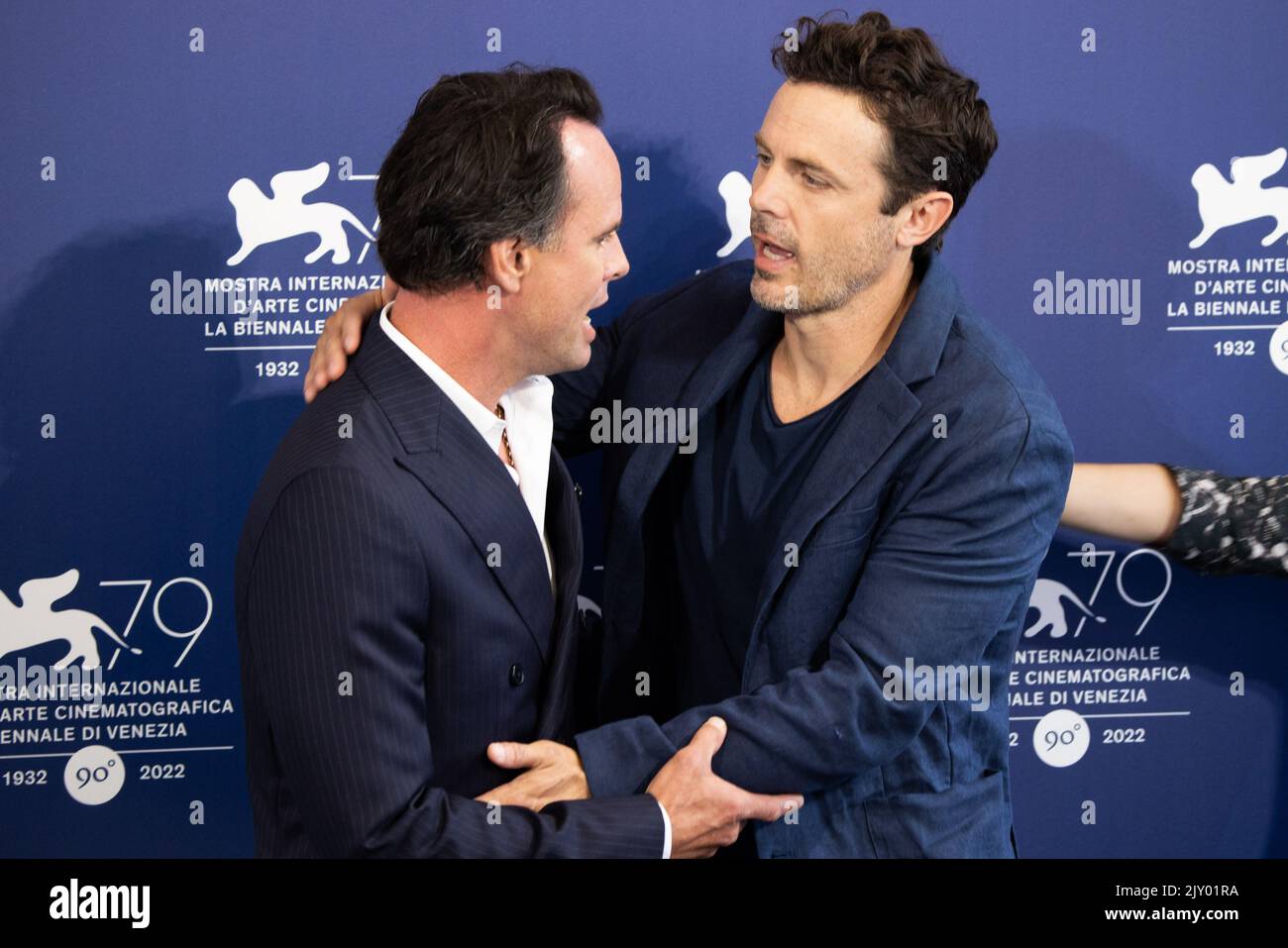 September 7, 2022, Lido di Venezia, Italy: Walton Goggins and Casey ...