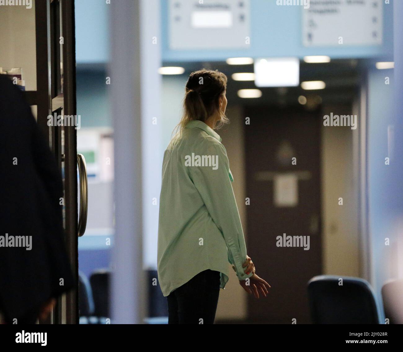 Harriet Wran arrives at Wyong Court in Wyong, Wednesday, April 3, 2019 ...