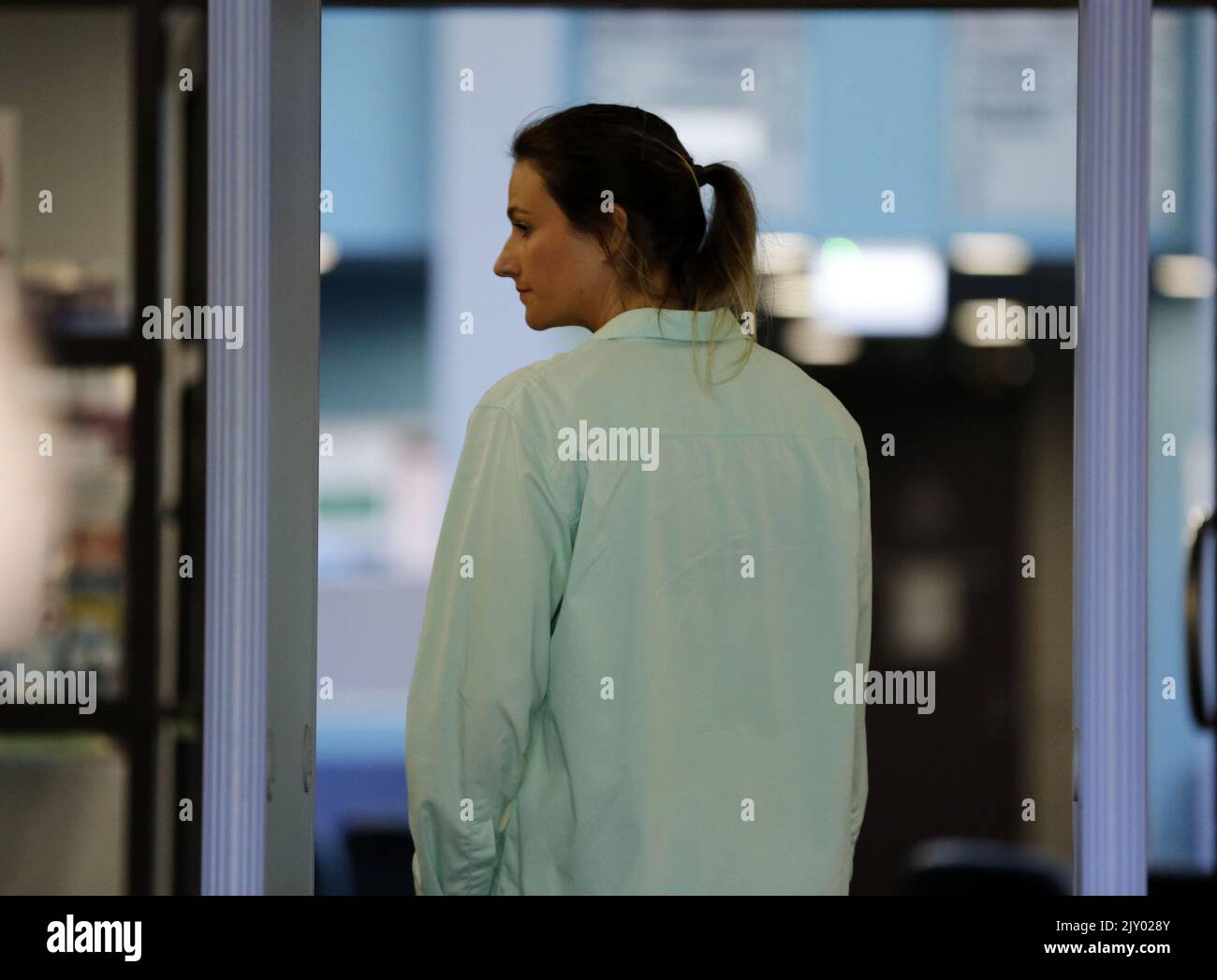 Harriet Wran arrives at Wyong Court in Wyong, Wednesday, April 3, 2019. The daughter of former ...