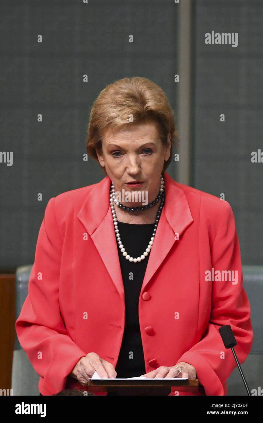 Liberal backbencher Jane Prentice delivers her valedictory speech in ...