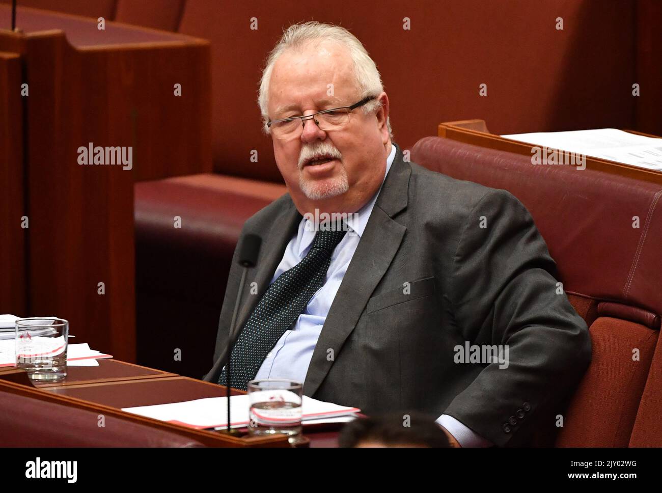 Nationals Senator Barry O'Sullivan during Question Time in the Senate ...