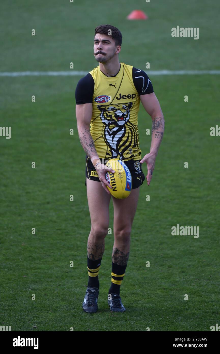 Oleg Markov of the Richmond Tigers is seen in action during the teams ...