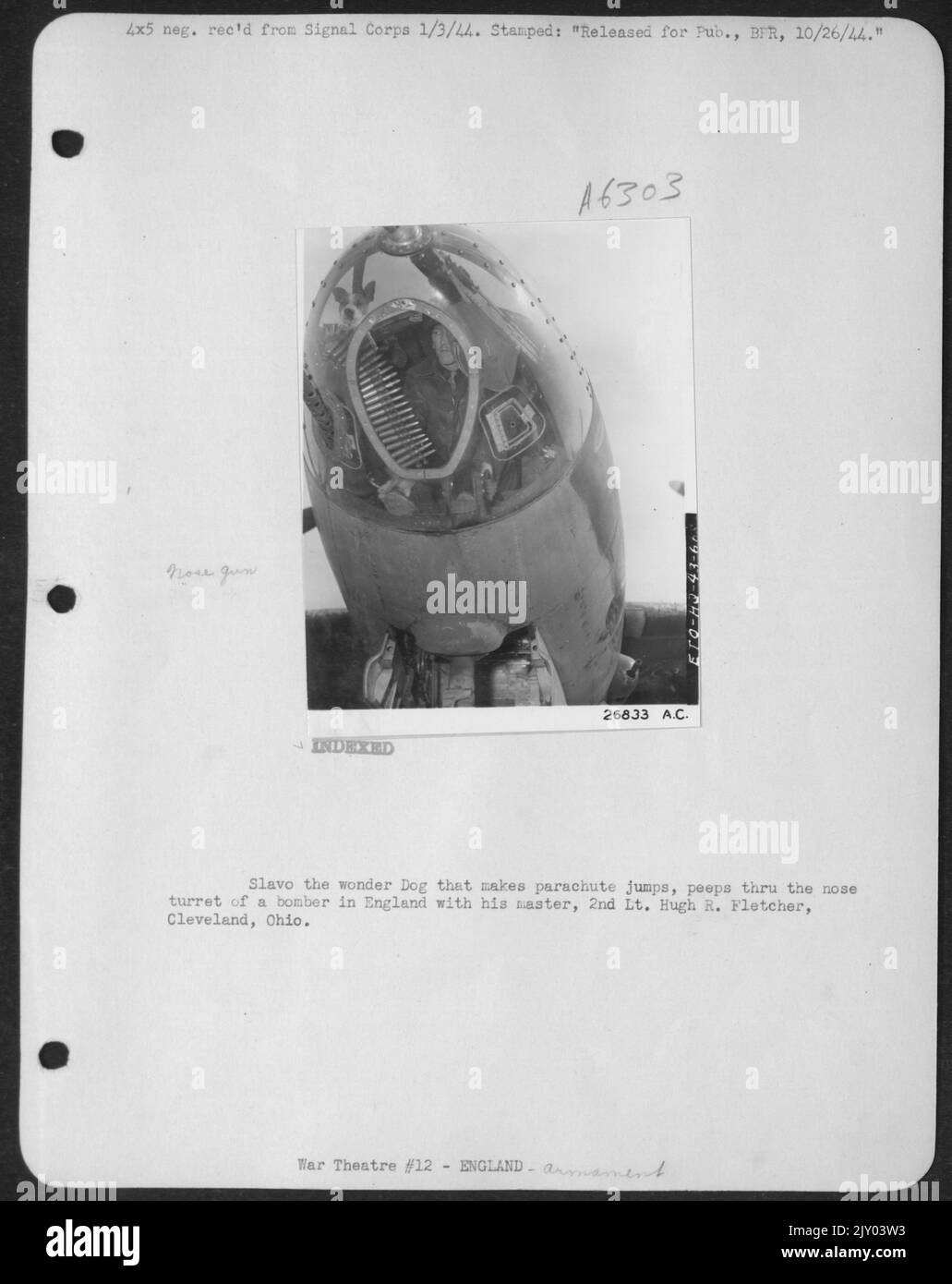 Slavo the wonder Dog that makes parachute jumbs, peeps thru the nose ...