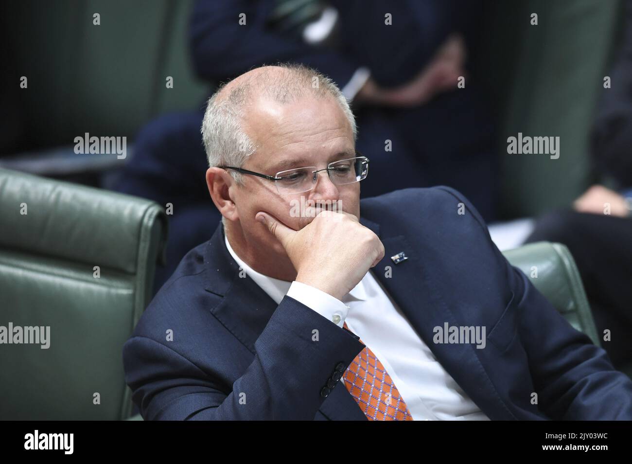 Australian Prime Minister Scott Morrison reacts during House of ...