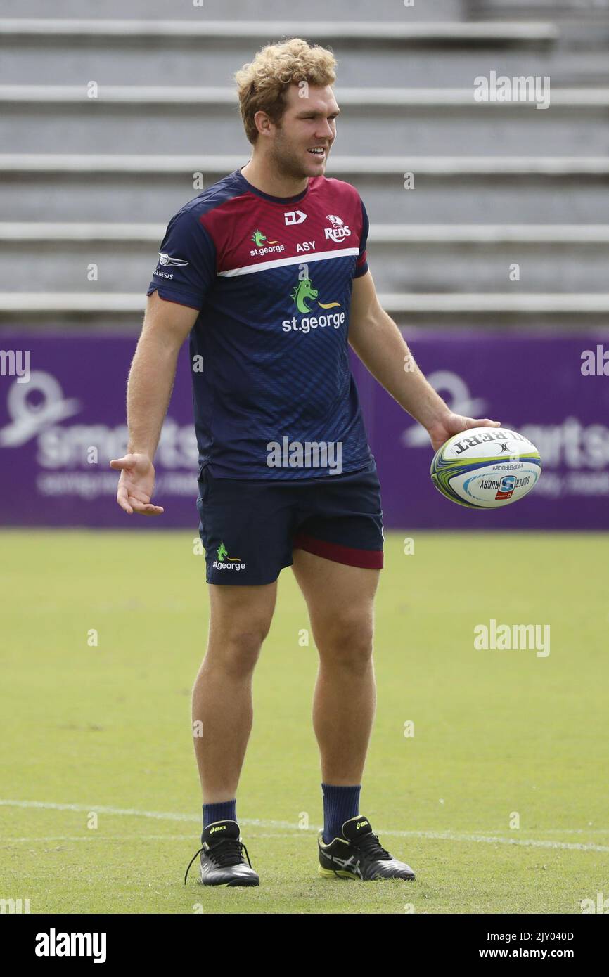 Angus Scott-Young is seen in action during a training session with the ...