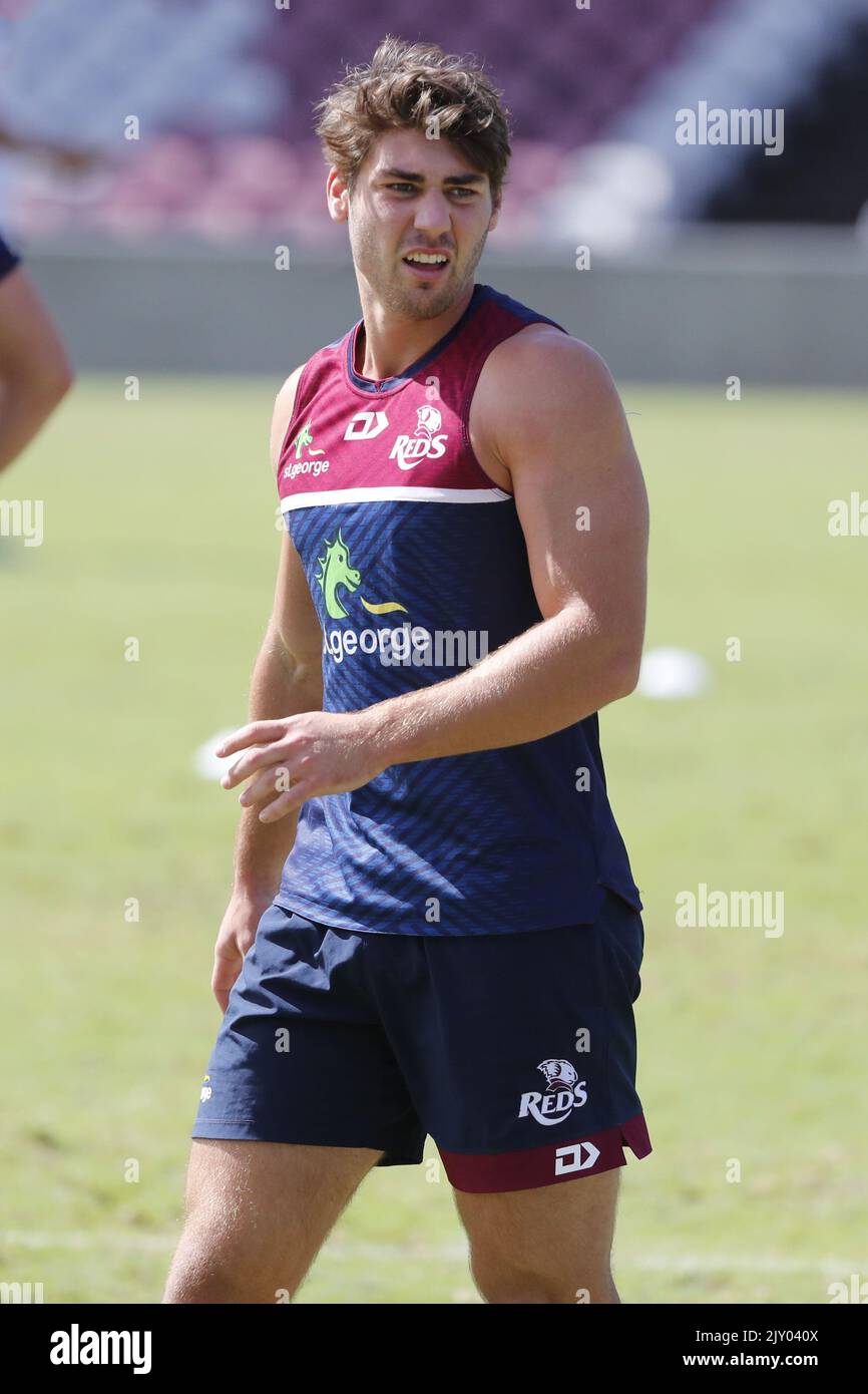 Jack Hardy is seen in action during a training session with the ...