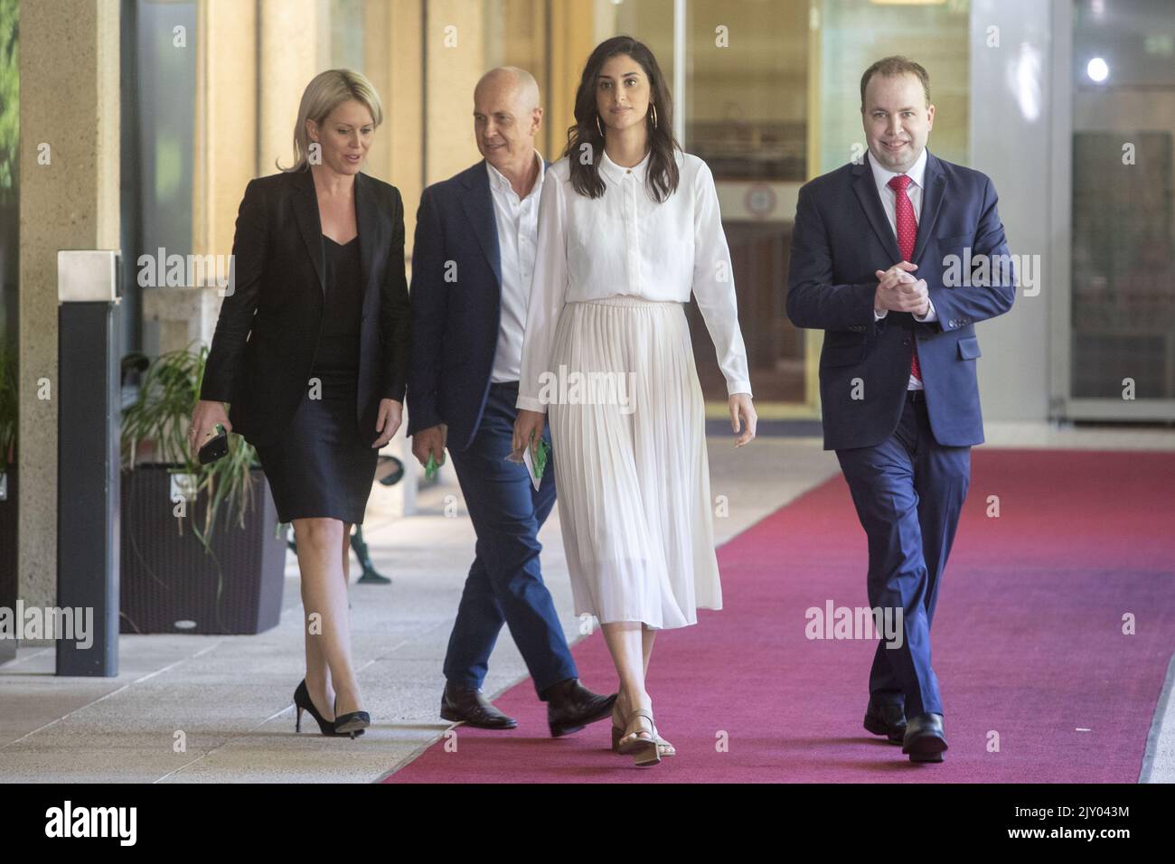 (L-R) Lawyer for Hamouda family Jennifer Robinson, journalist Peter ...