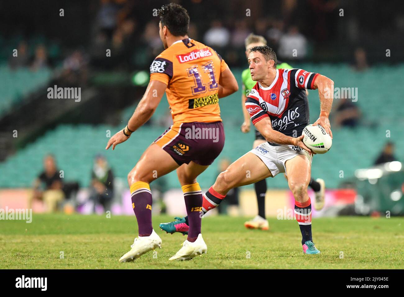 Cooper Cronk of the Roosters during the Round 4 NRL match between the ...