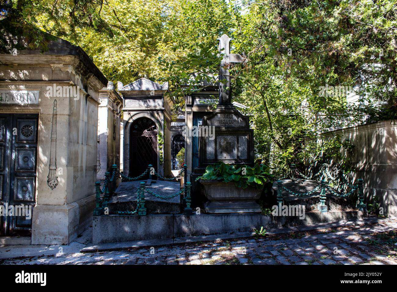 Paris, France - September 05, 2022 The Pere Lachaise cemetery is the ...
