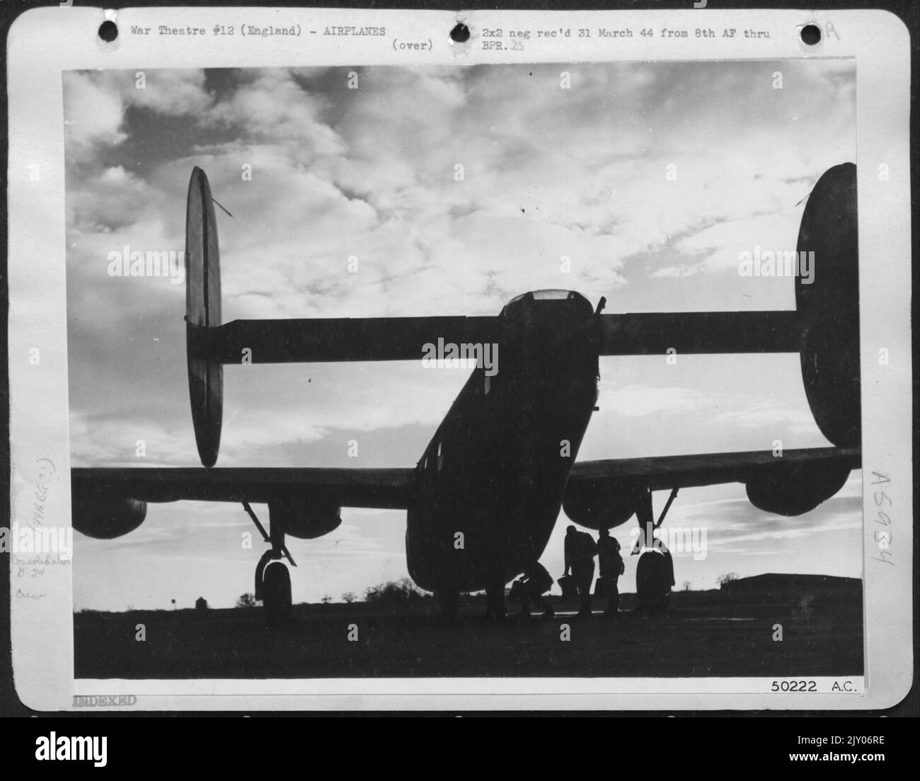 At crack of dawn, members of flying crew are shown with full flying ...