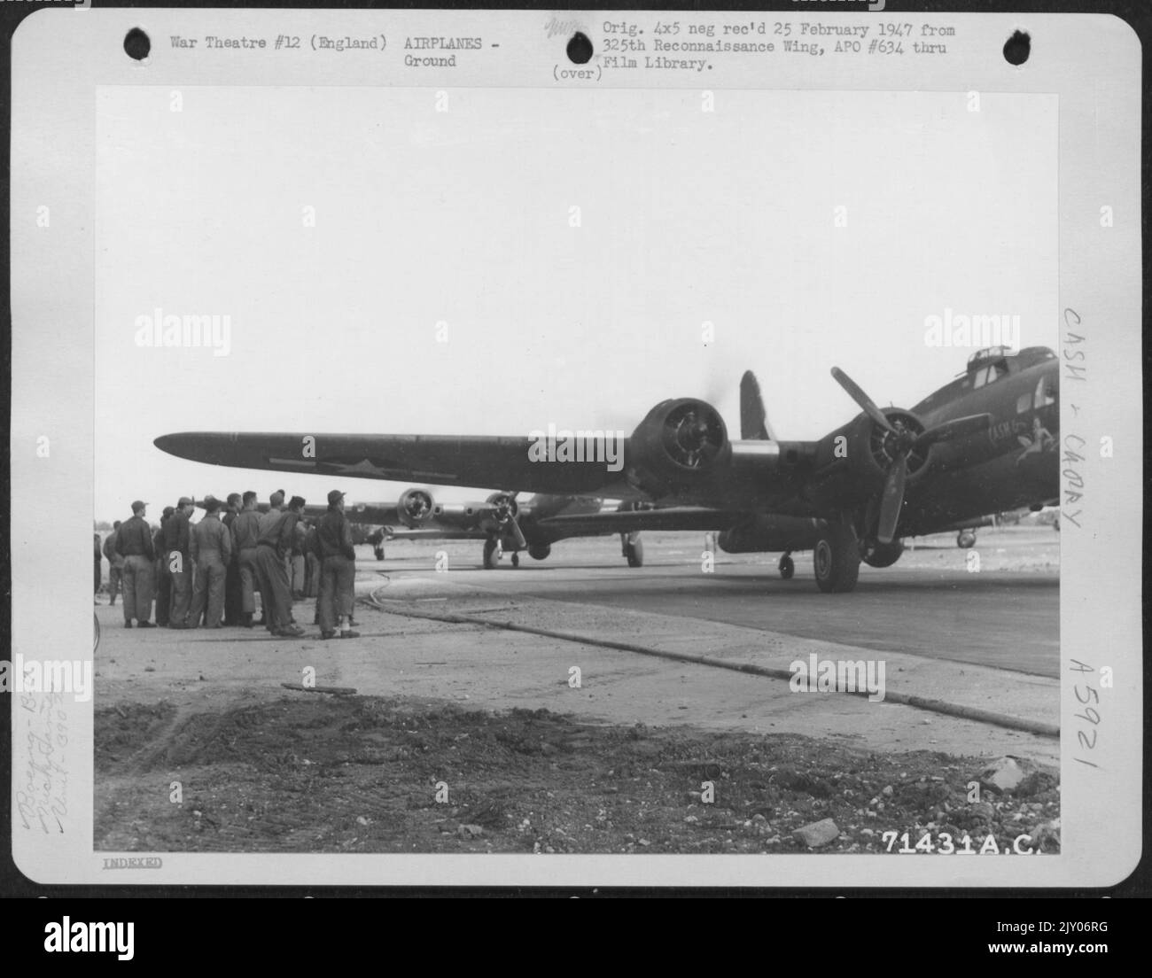 The Ground Crews Watch Boeing B-17 "Flying Fortresses"Of The 390Th Bomb ...