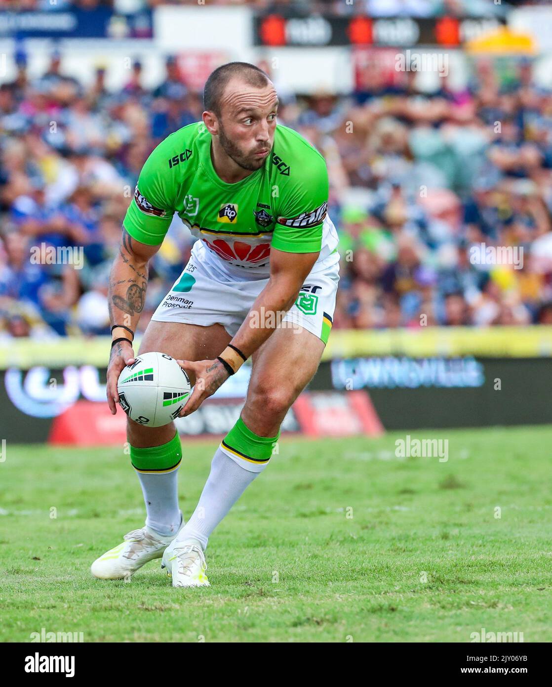 Josh Hodgson, Co-Captain of the Raiders during the Round 4 NRL match ...