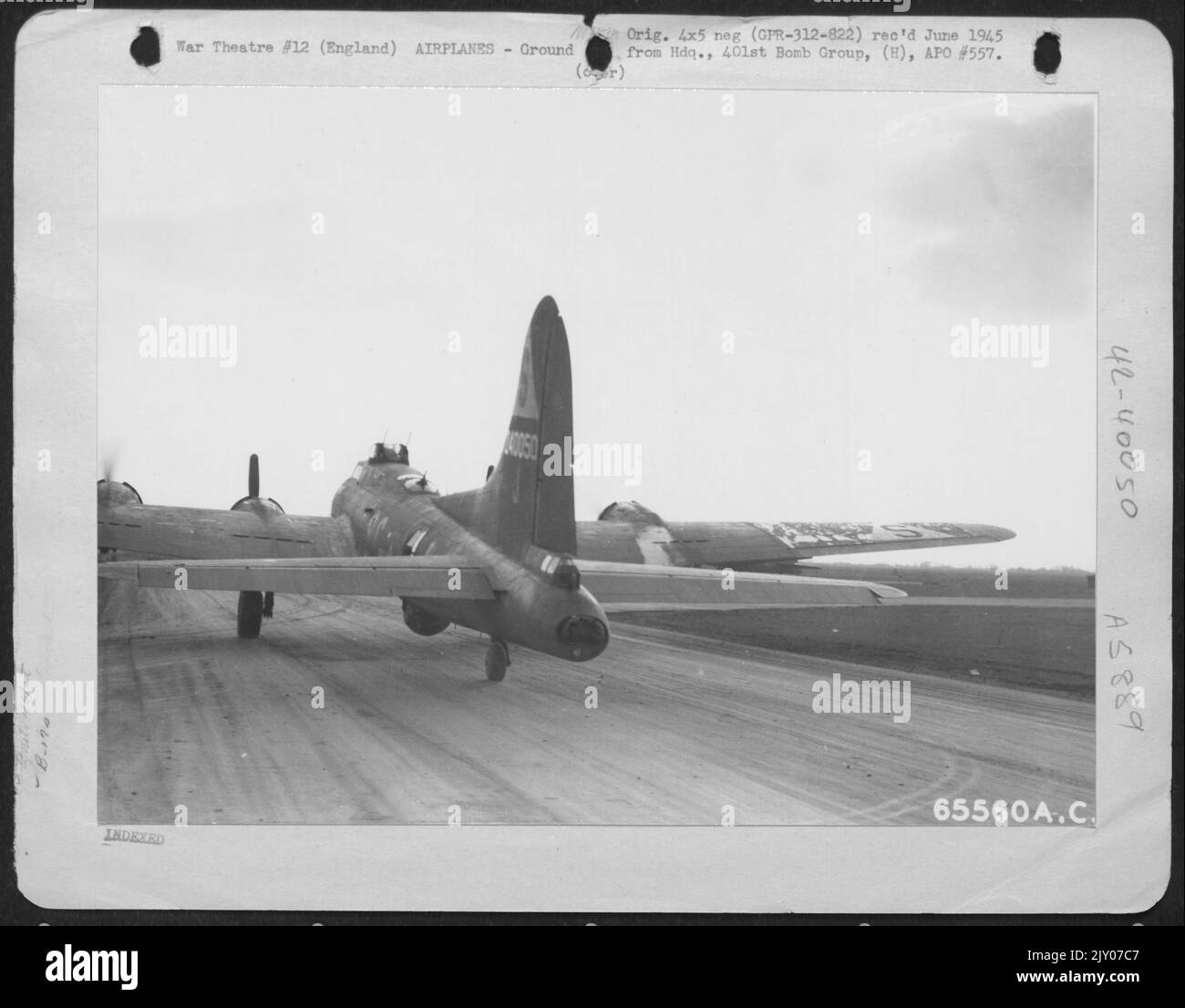A Boeing B-17 "Flying Fortress" Of The 401St Bomb Group Taxies Down The ...
