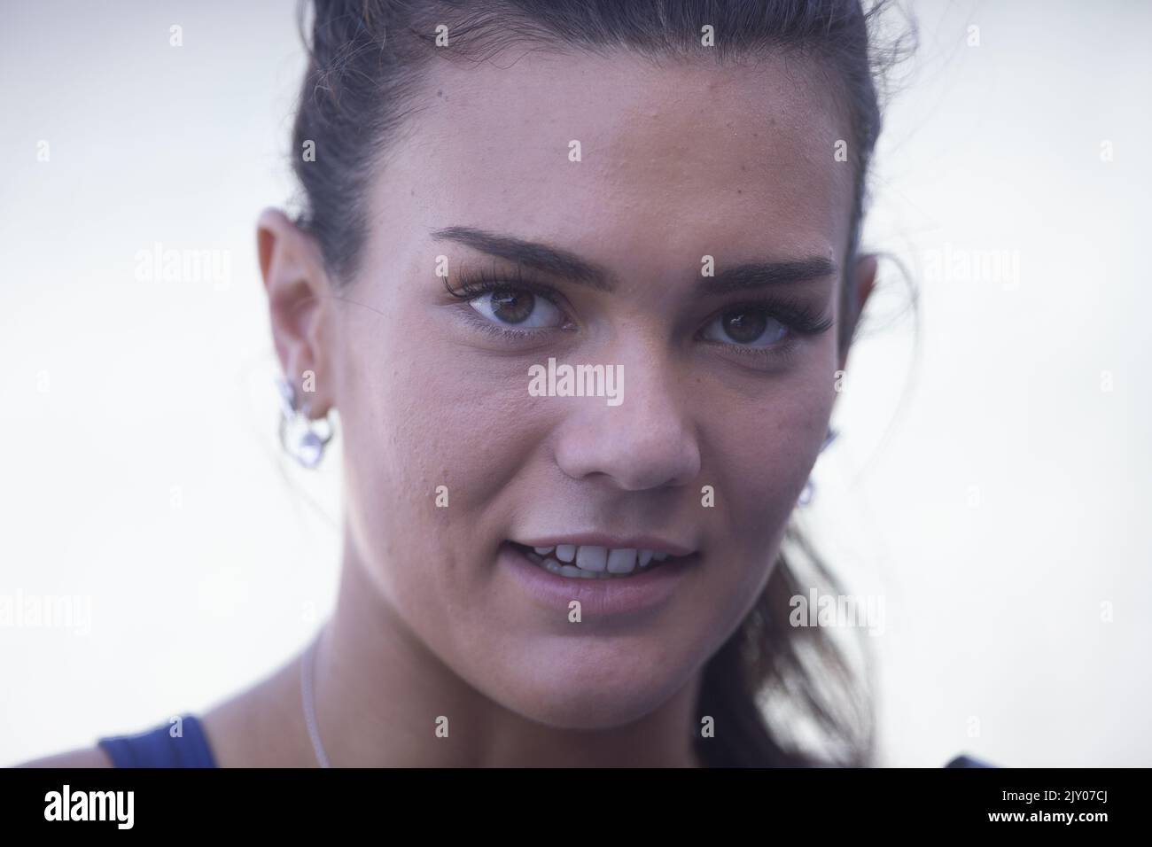 Celeste Mucci of Victoria wins the Women's 100m Hurdles during the ...