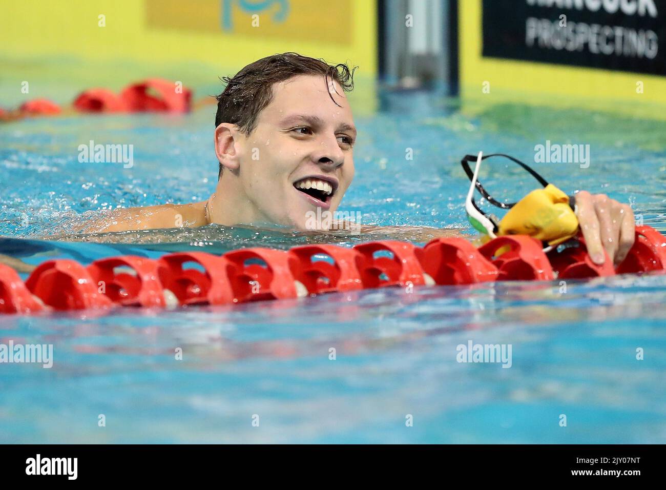 Mitch Larkin wins the Mens 100 LC Metre Backstroke Final on day one of ...
