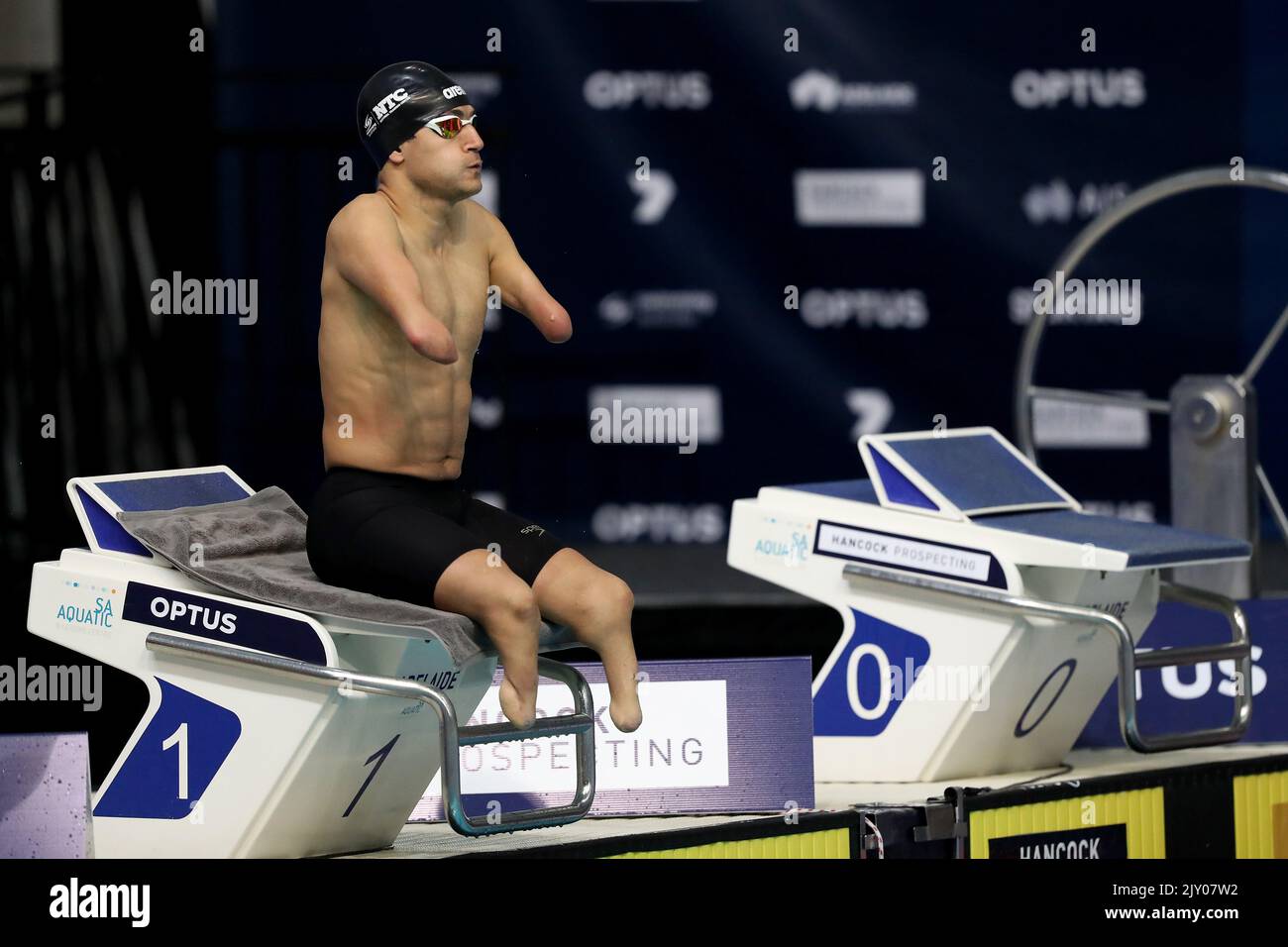 Ahmed Kelly in the Mens 50 LC Metre Breaststroke Multi-Class on day one ...