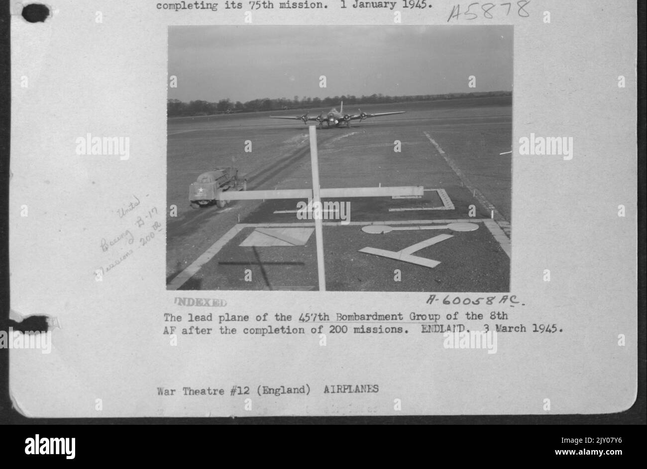 The Lead Plane Of The 457Th Bombardment Group Of The 8Th Af After The ...