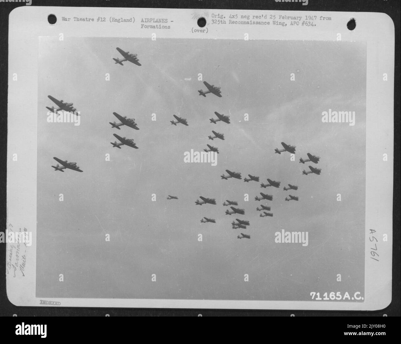 Flying In Close Formation, An Armada Of 379Th Bomb Group Boeing B-17 ...