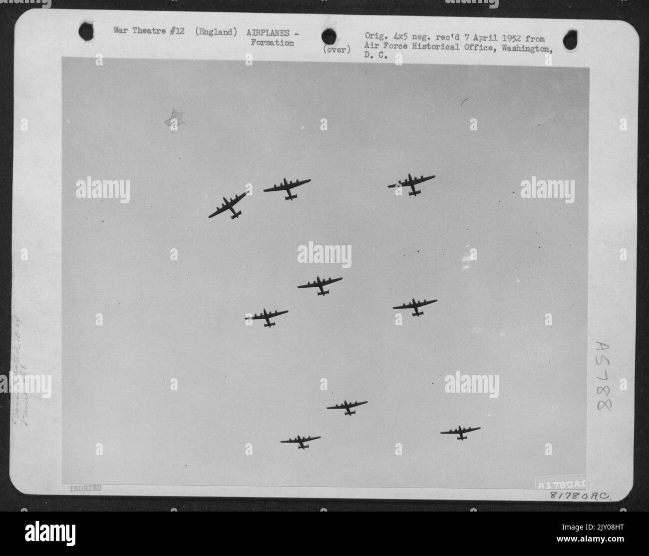 Consolidated B-24S Of 458Th Bomb Group Fly In Formation As They ...