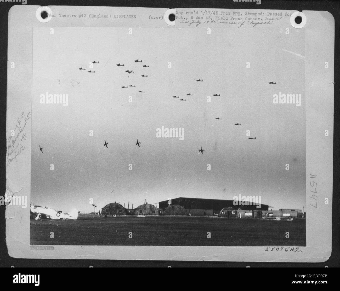 In The Skies Over An Eighth Air Force Fighter Base In England, North ...
