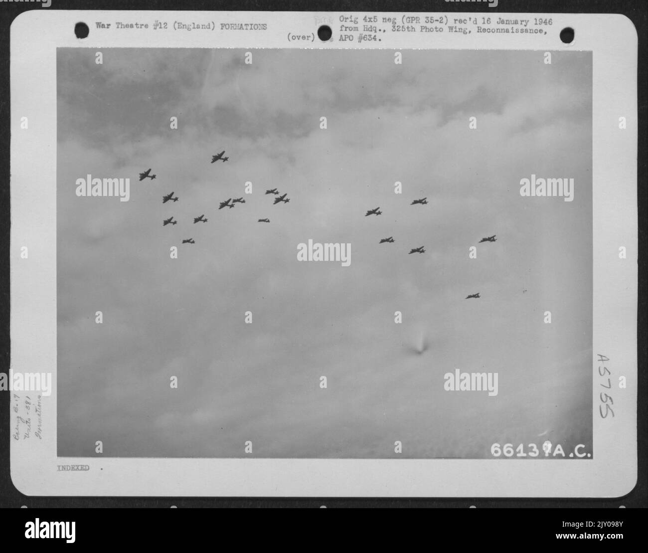 Formation Of Boeing B-17 "Flying Fortresses"Of The 381St Bomb Group ...