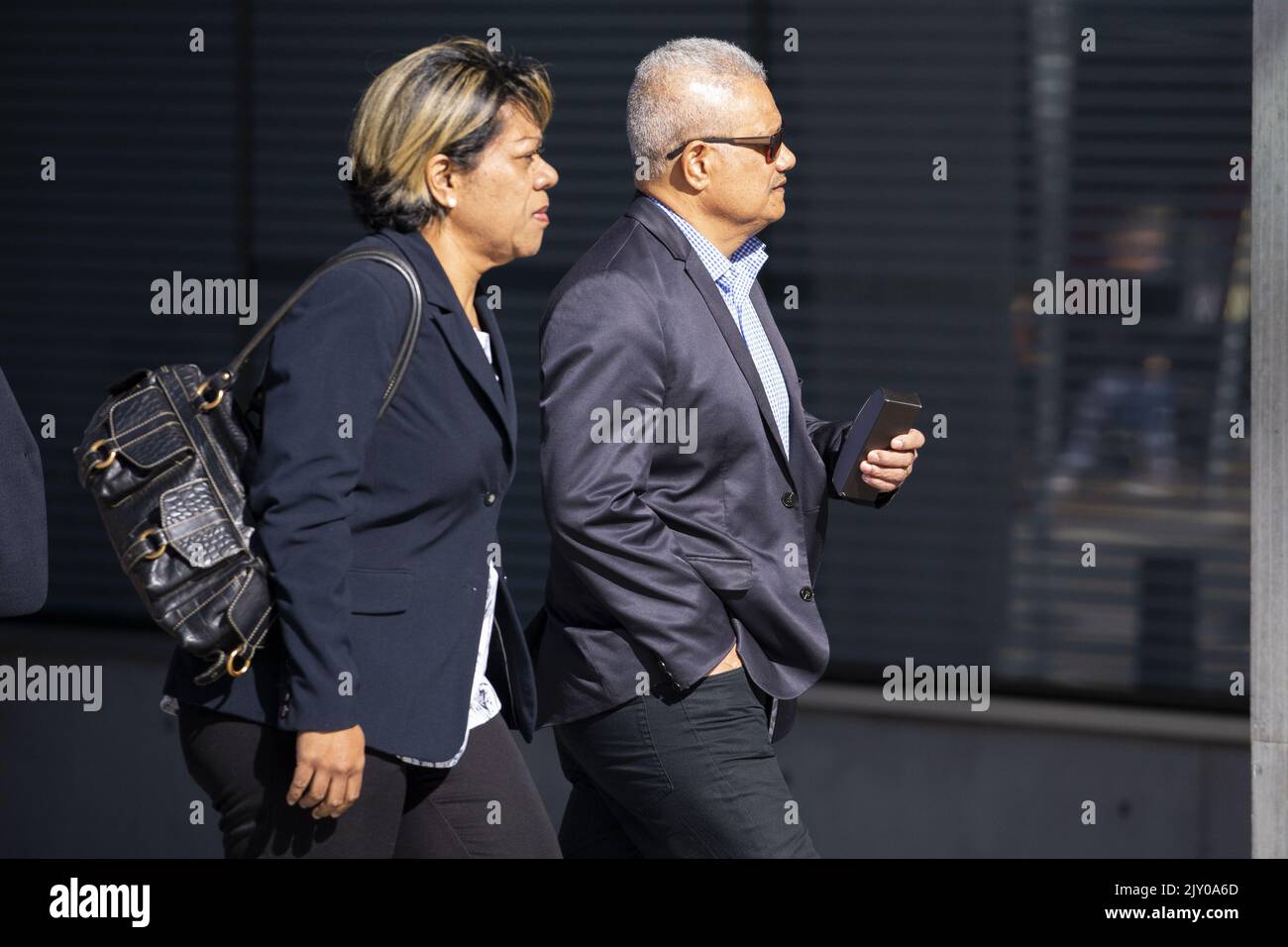 Malavine Pulini (left) and Isikeli Feleatoua Pulini (right) are seen ...