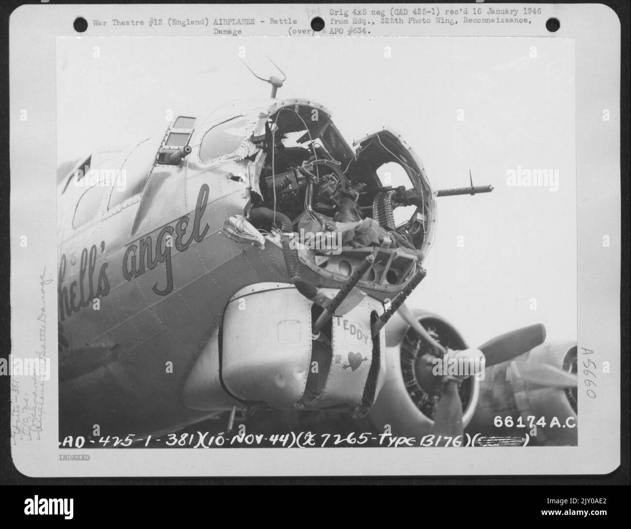 Nose Of Boeing B-17 'Hell's Angel' (Aircraft No. 7265) Of The 381St ...