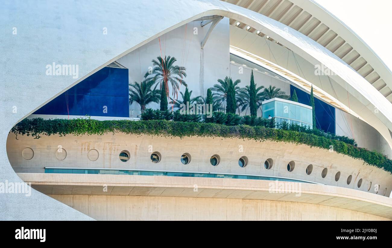 The City of Arts and Sciences. Architectural feature or detail of the ...