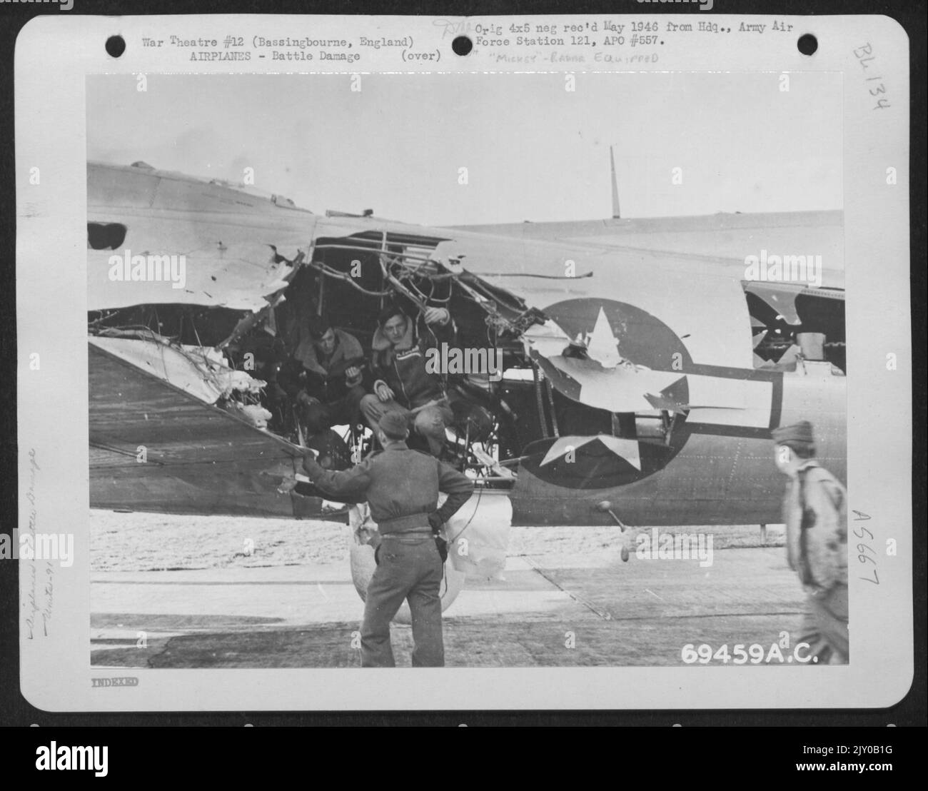 Men Inspect A Boeing B-17 