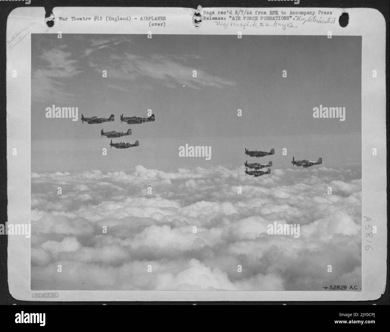 Air force formations snapped while escorting bombers of the 8th Air ...