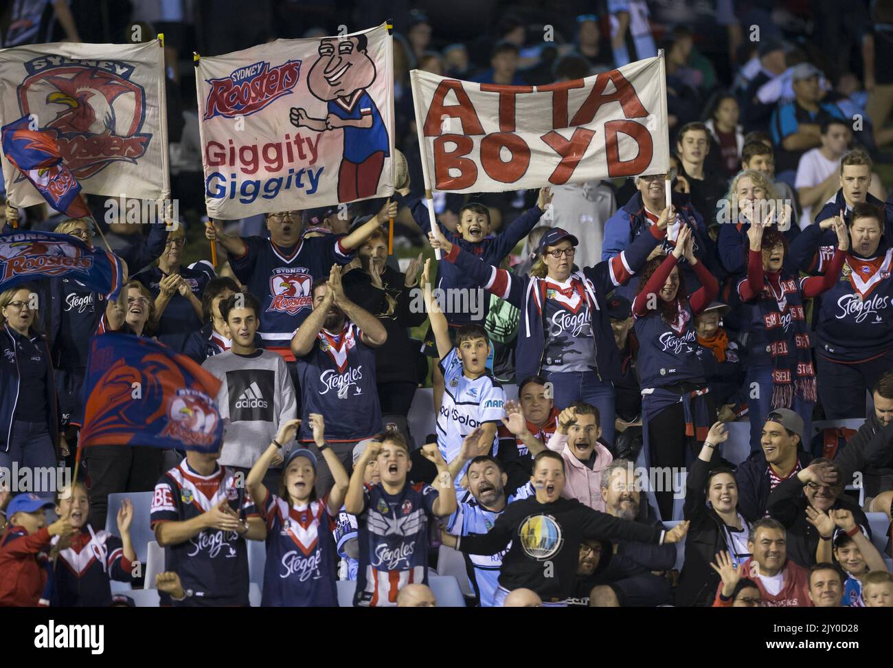 Sydney Roosters fans during the Round 5 NRL match between the Cronulla ...
