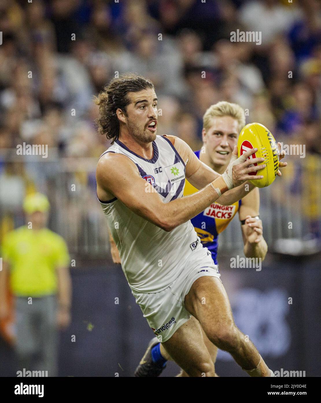 Alex Pearce of the Dockers during the Round 4 AFL match between the ...